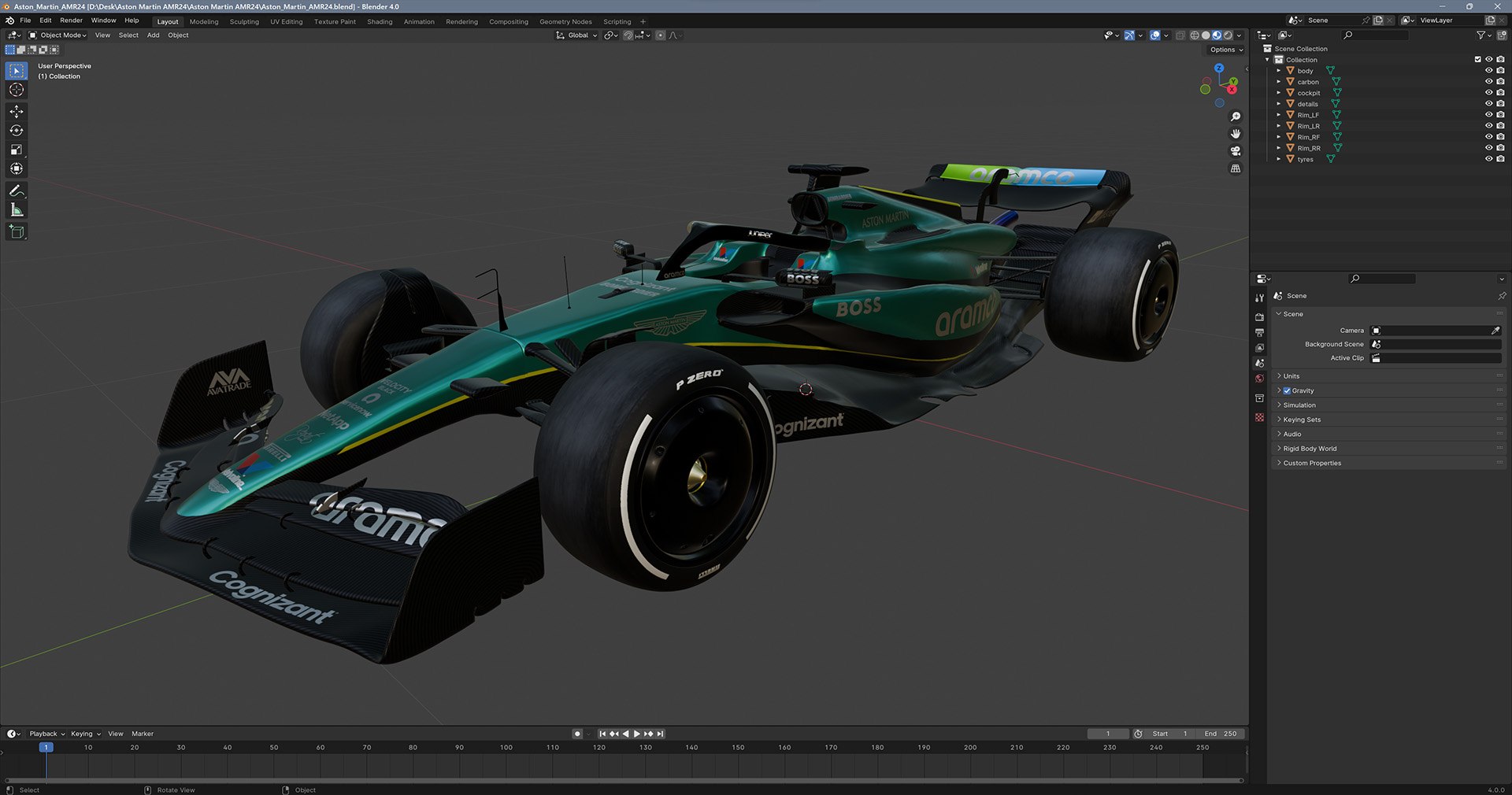 3D Aston Martin AMR 24 Model - TurboSquid 2189452