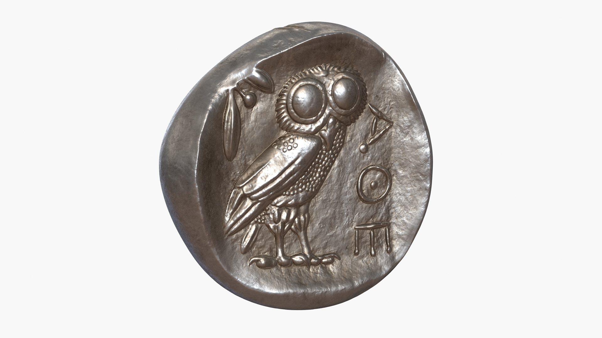 Tetradrachm Athens Ancient Coin 3D - TurboSquid 1784007