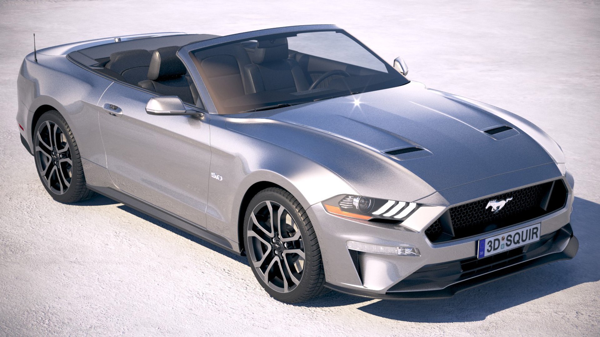 Mustang gt convertible model - TurboSquid 1204999