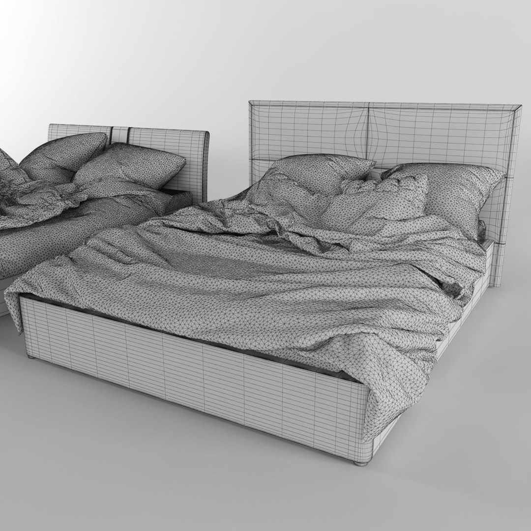 Modern Beds 3d Model