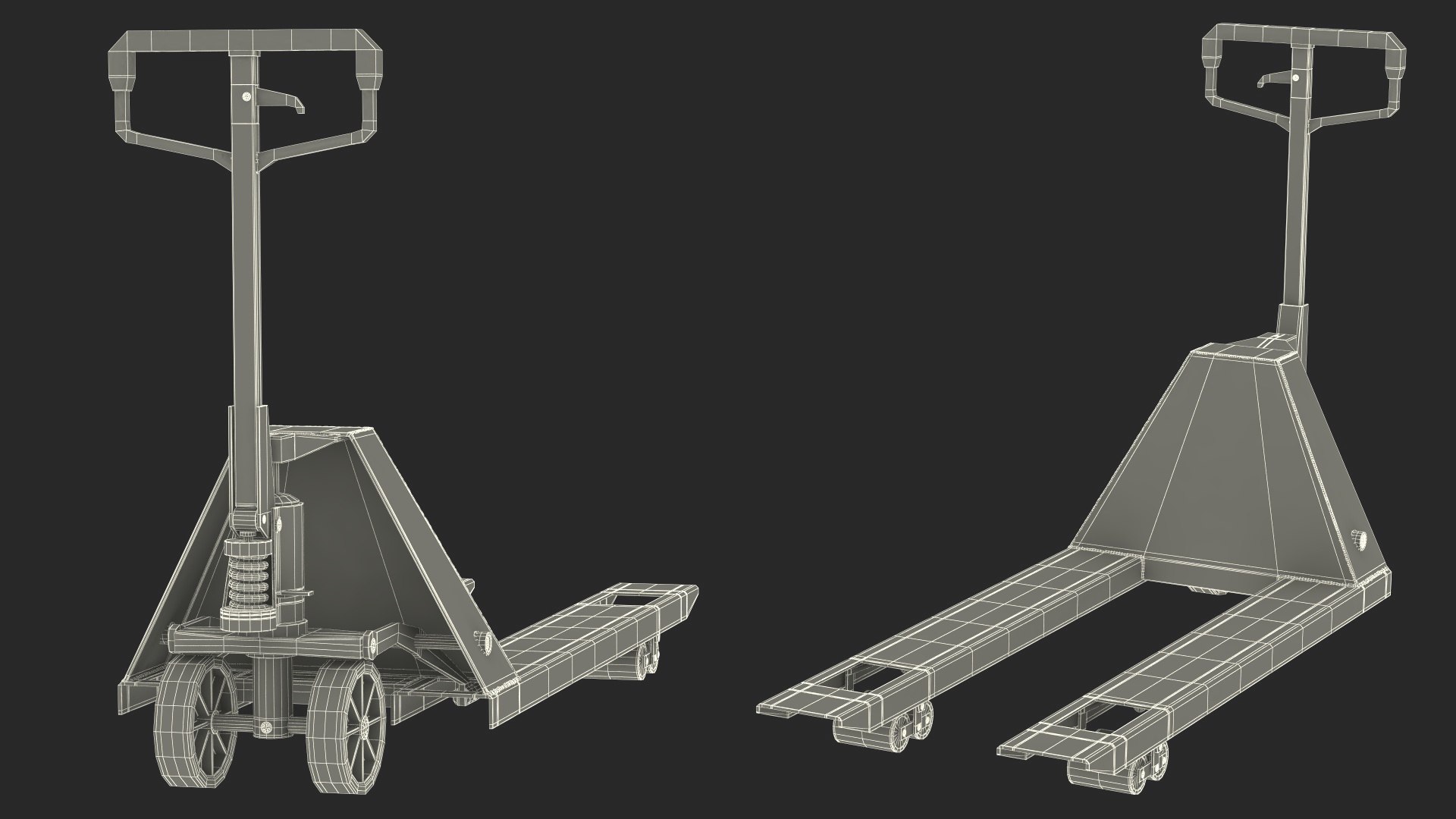 Lion Premium Pallet Jack Rigged With Wooden Crates Rigged 3D Model ...