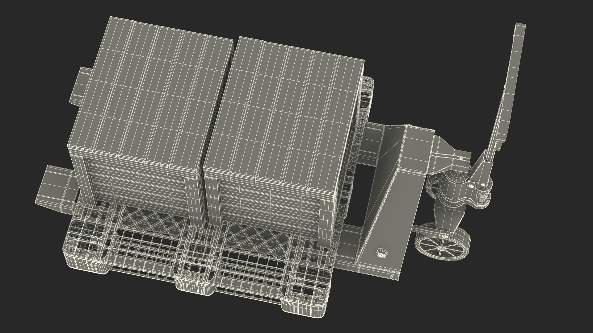 Lion Premium Pallet Jack Rigged With Wooden Crates Rigged 3D Model ...