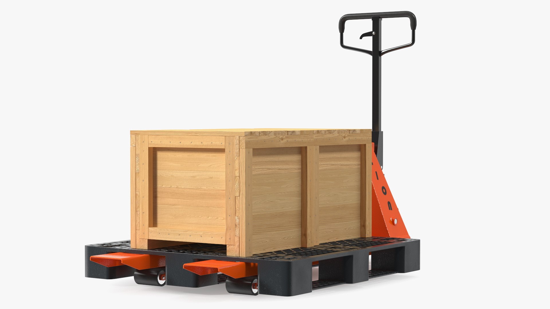Lion Premium Pallet Jack Rigged with Wooden Crates Rigged 3D model ...