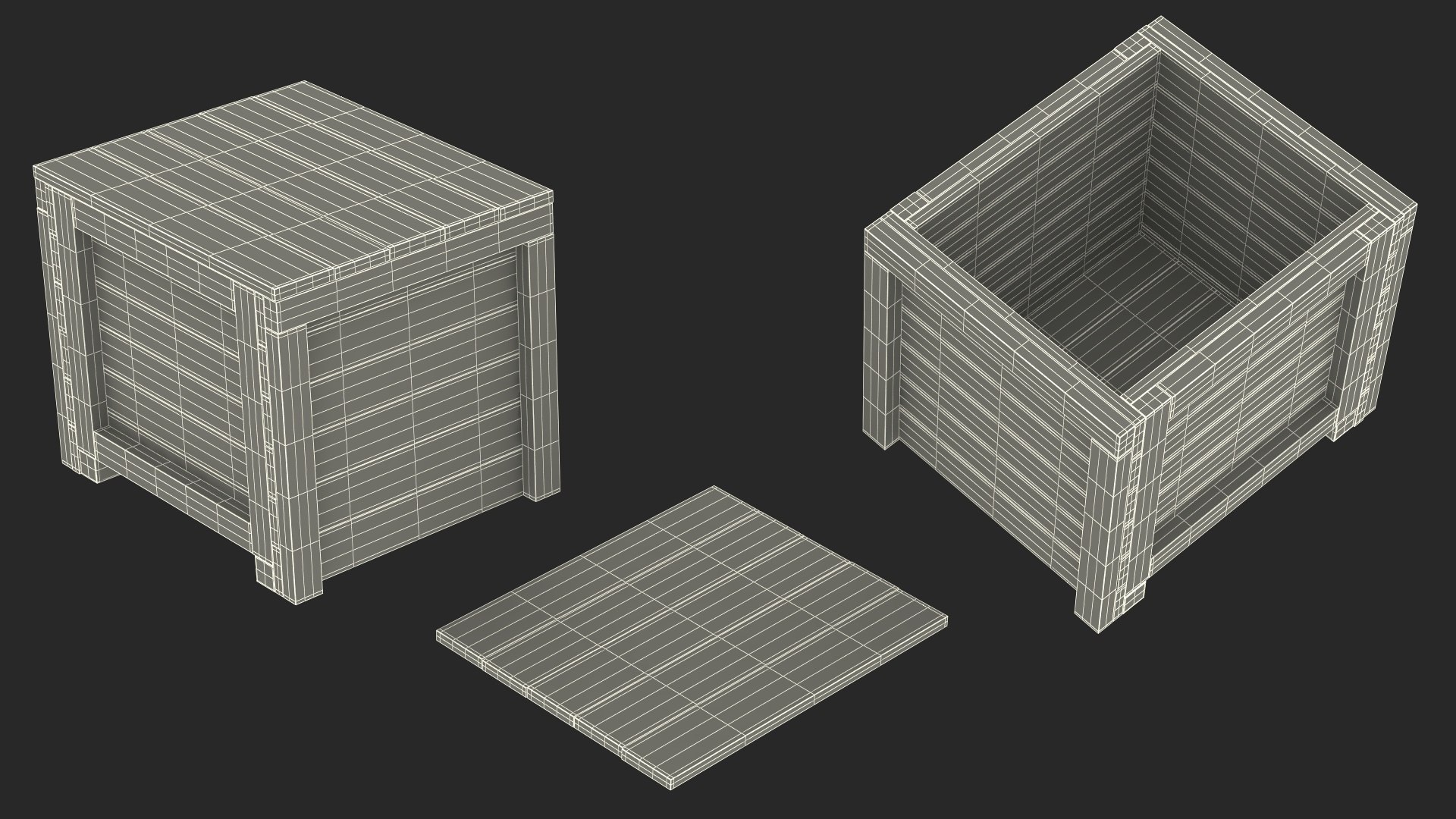 Lion Premium Pallet Jack Rigged With Wooden Crates Rigged 3D Model ...