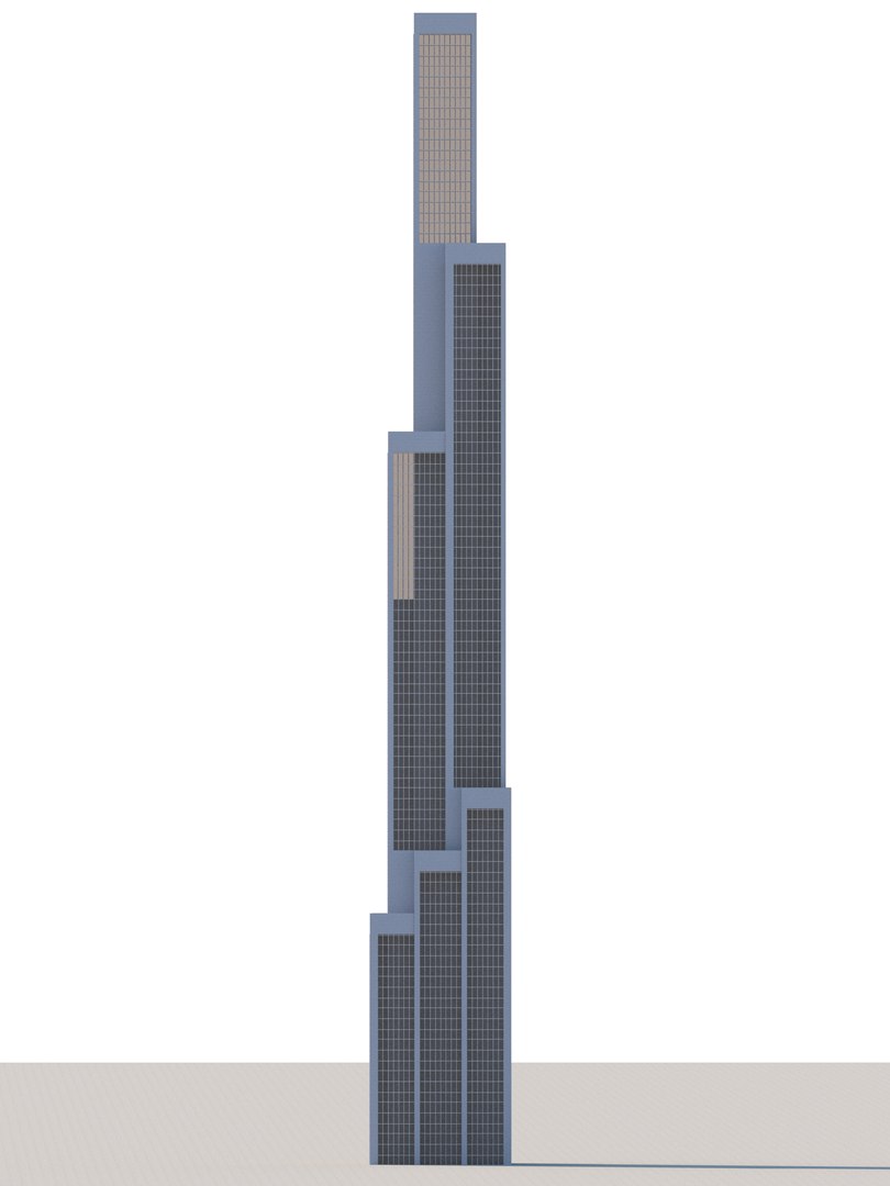 3d Model Low-poly Skyscraper