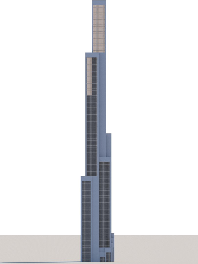 3d Model Low-poly Skyscraper