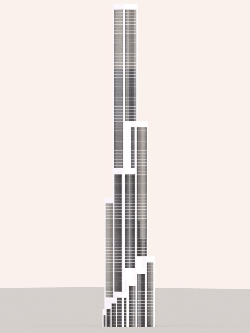 3d Model Low-poly Skyscraper