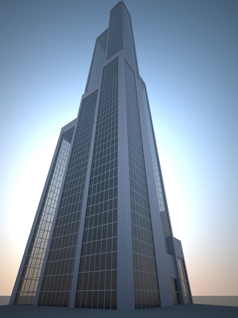 3d Model Low-poly Skyscraper