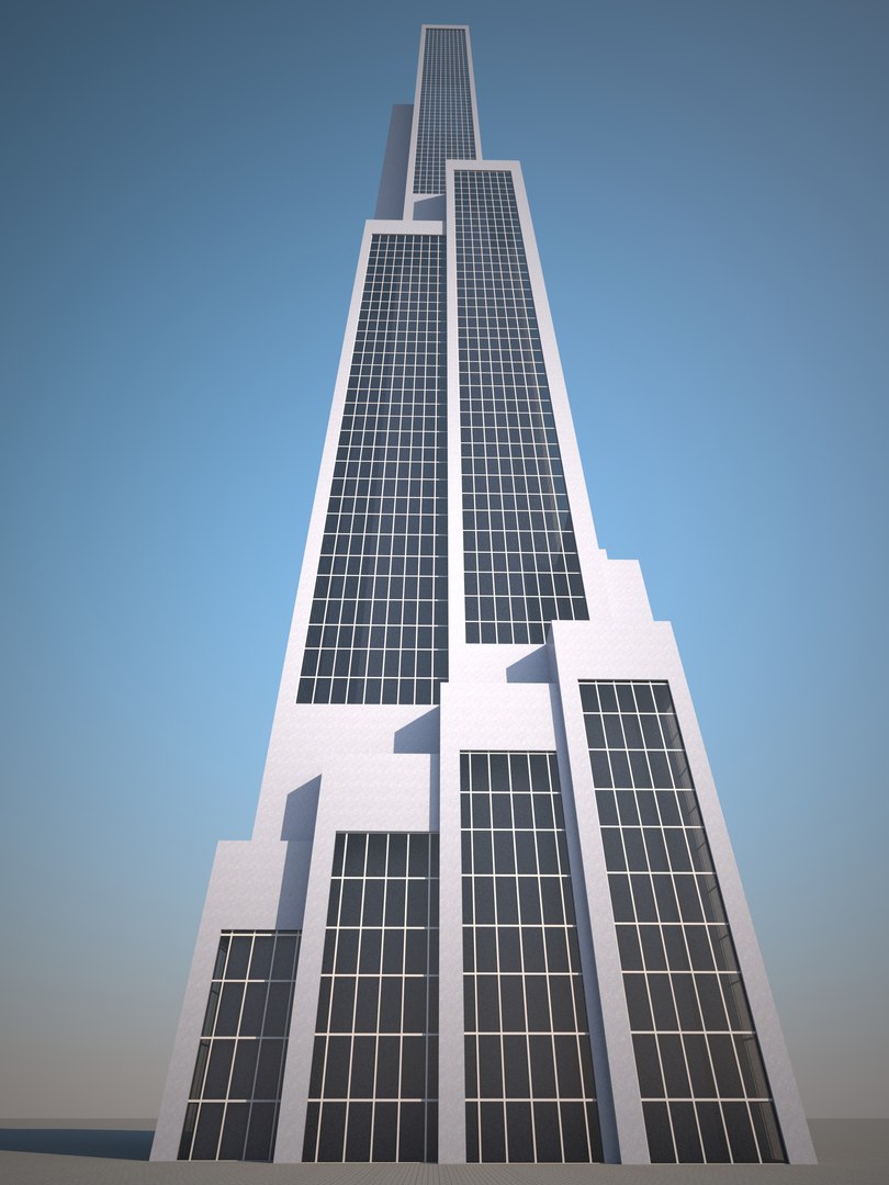 3d Model Low-poly Skyscraper
