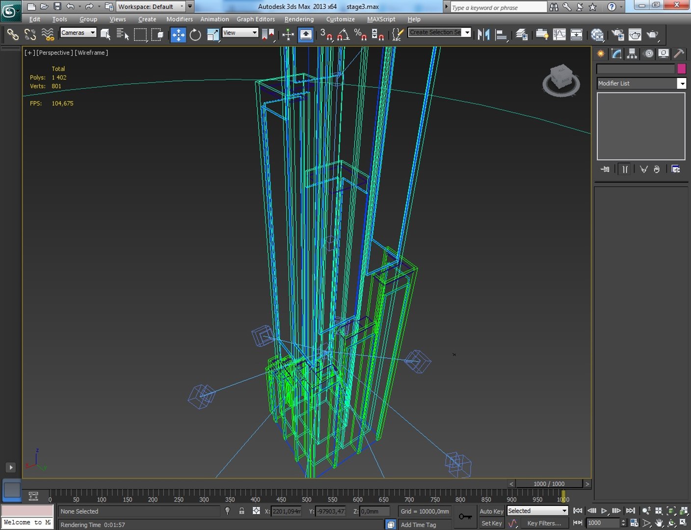 3d Model Low-poly Skyscraper