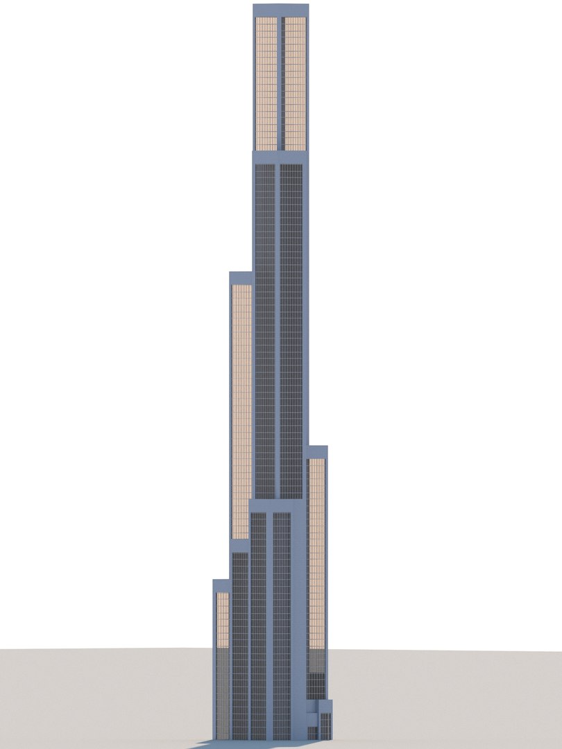 3d Model Low-poly Skyscraper