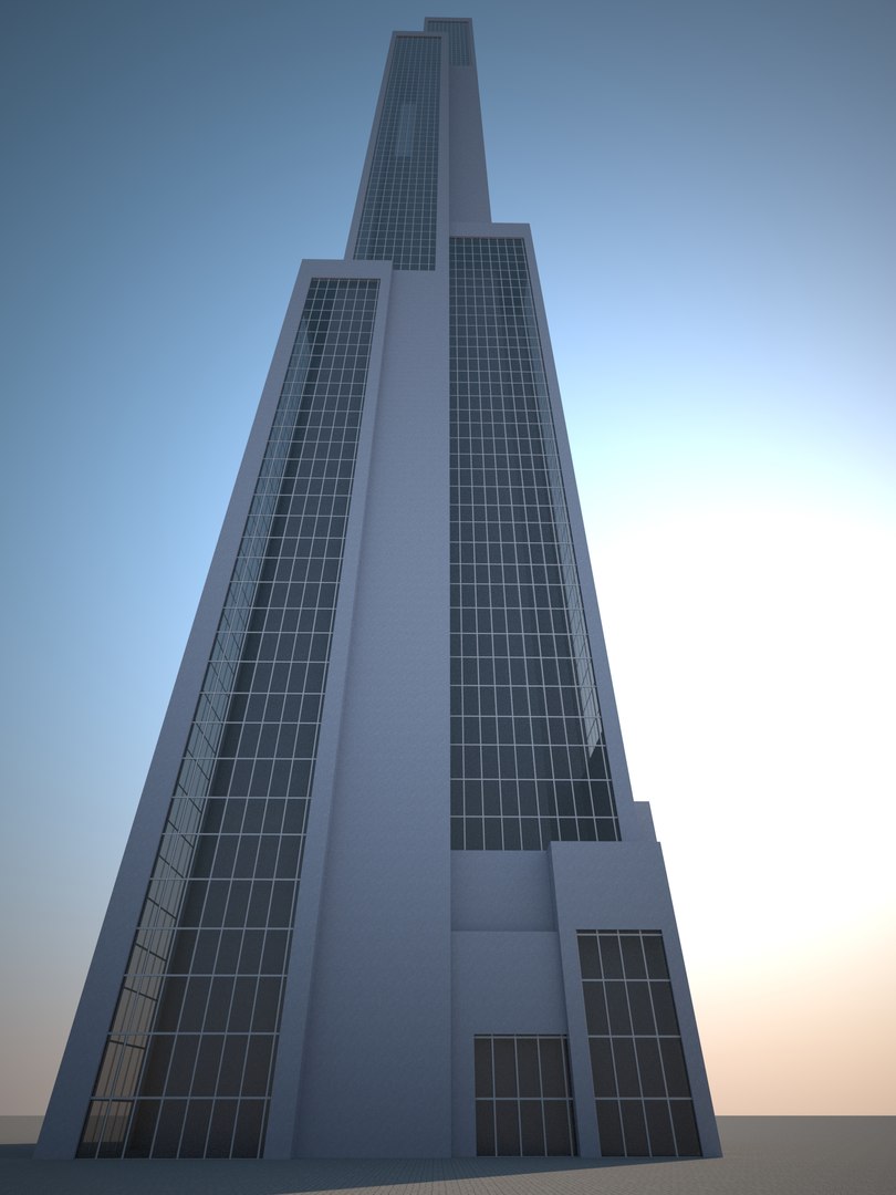 3d Model Low-poly Skyscraper