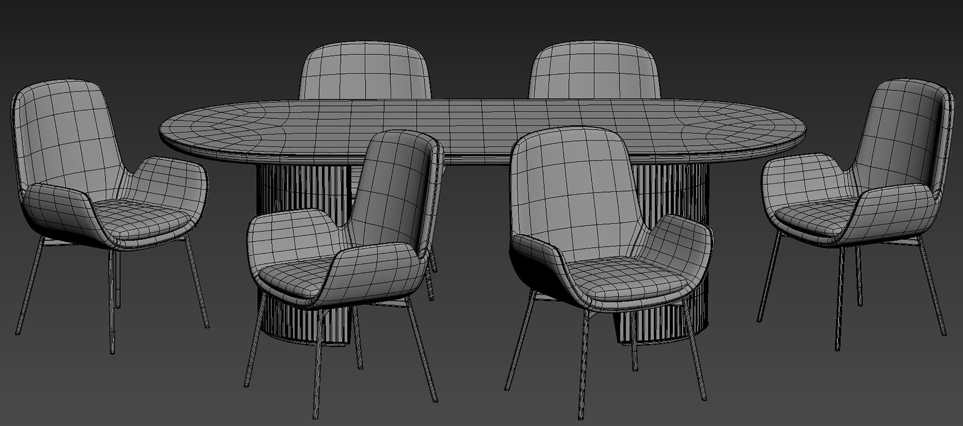 3D model Dining chair set 06 - TurboSquid 2102349