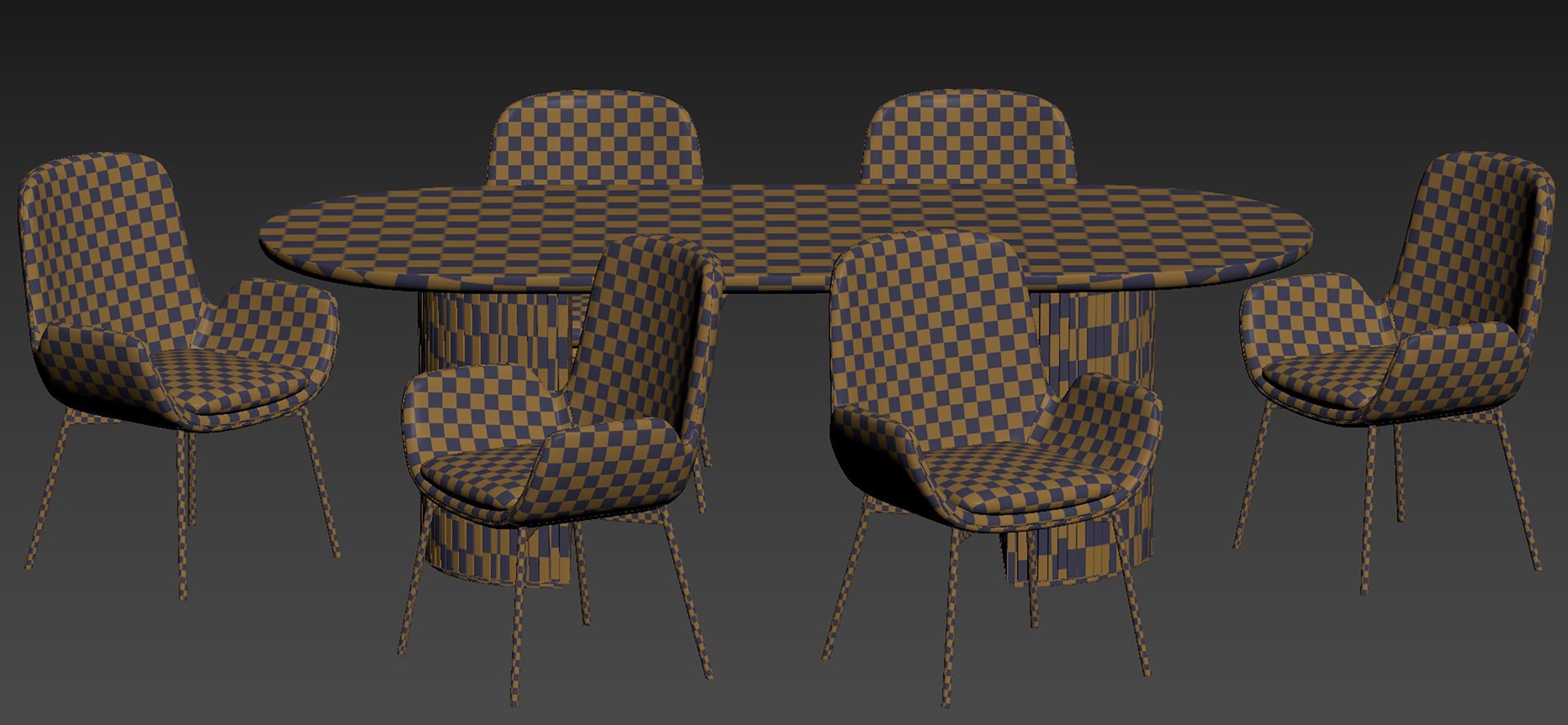 3D model Dining chair set 06 - TurboSquid 2102349