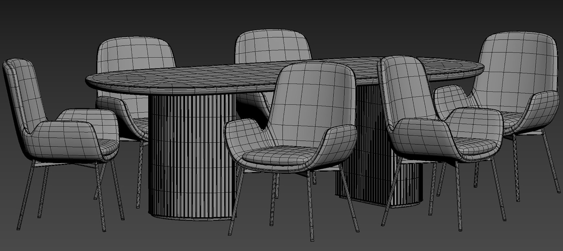 3D model Dining chair set 06 - TurboSquid 2102349