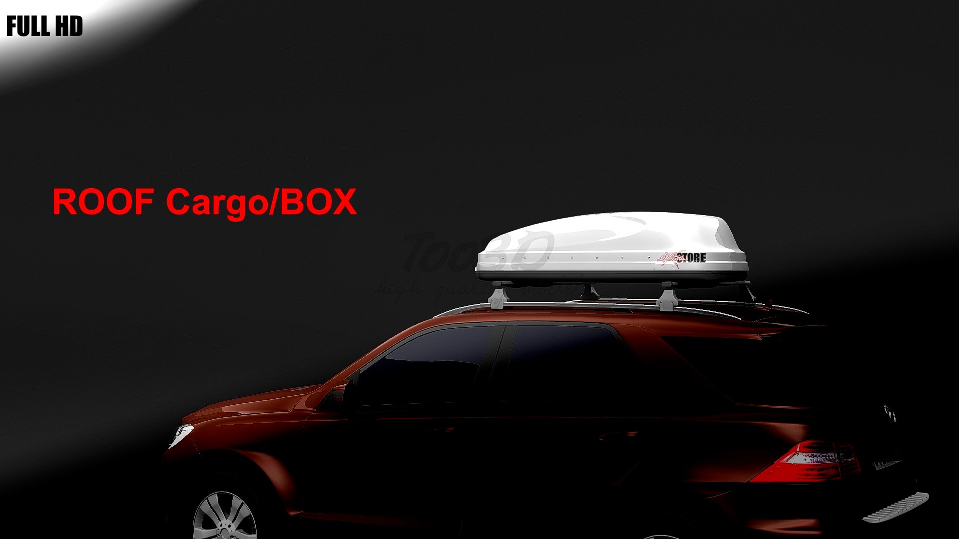 3d Roof Cargo Box Car
