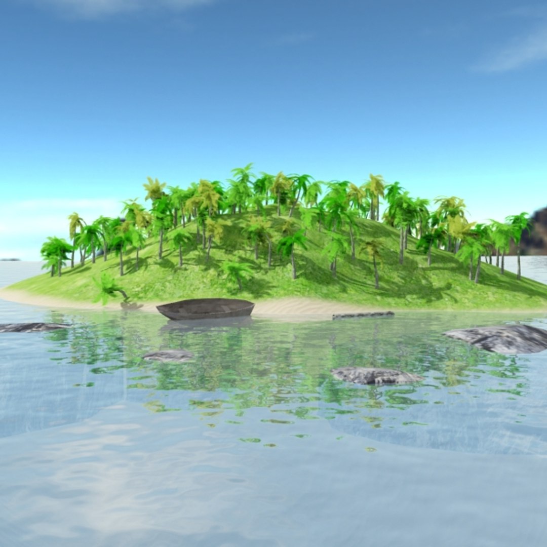 3d island land model