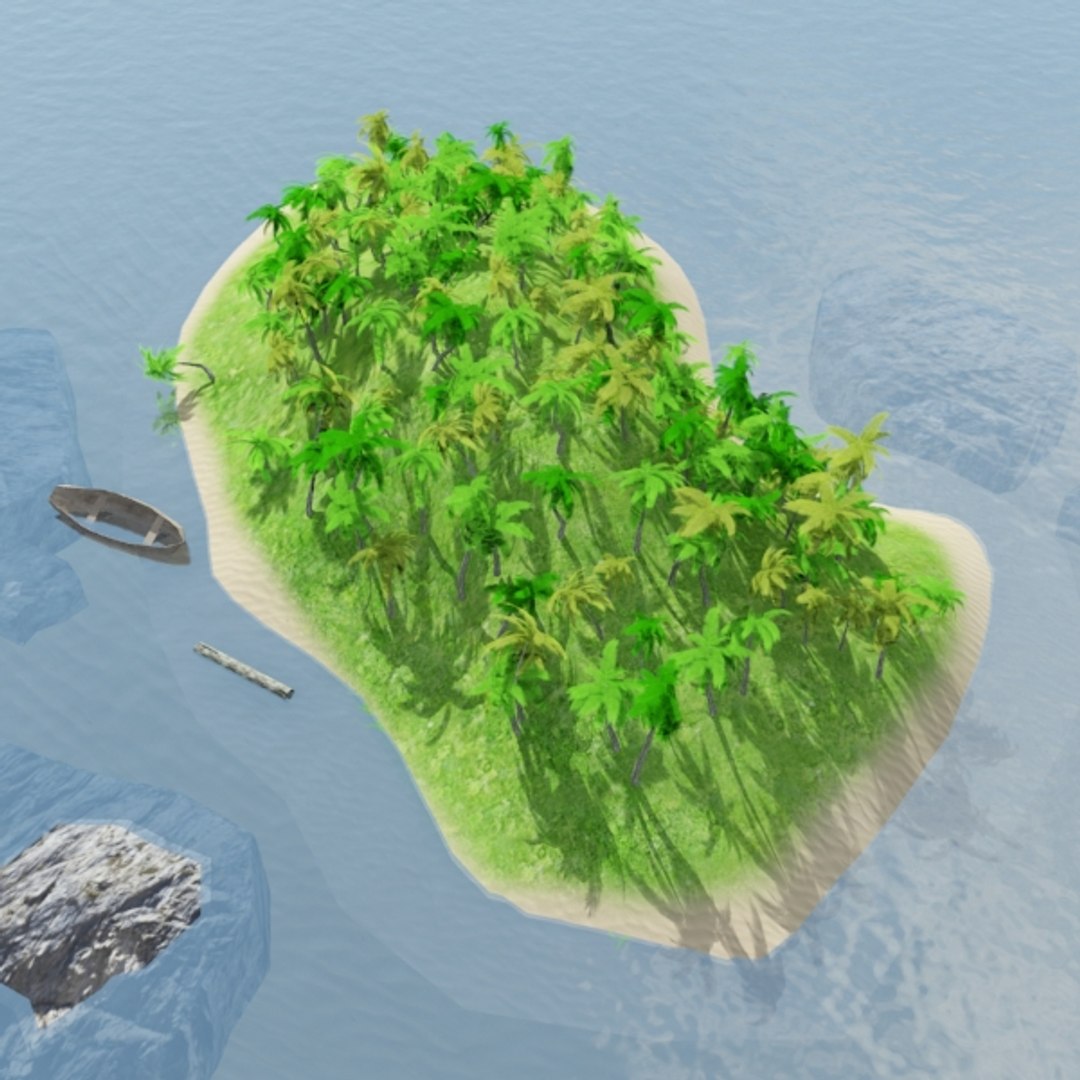 3d island land model