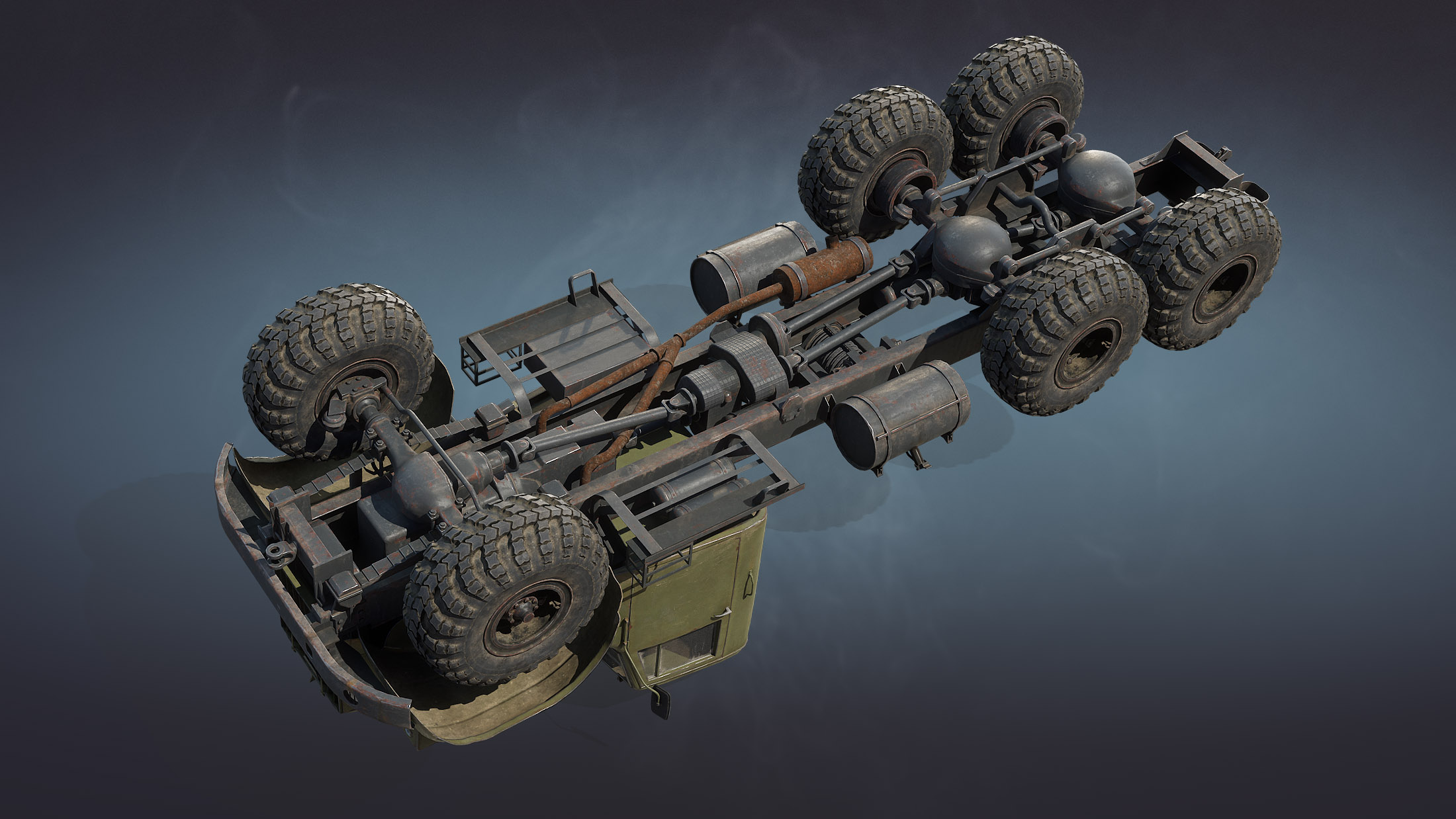 KrAZ-255B Chassis 3D model - TurboSquid 1711931