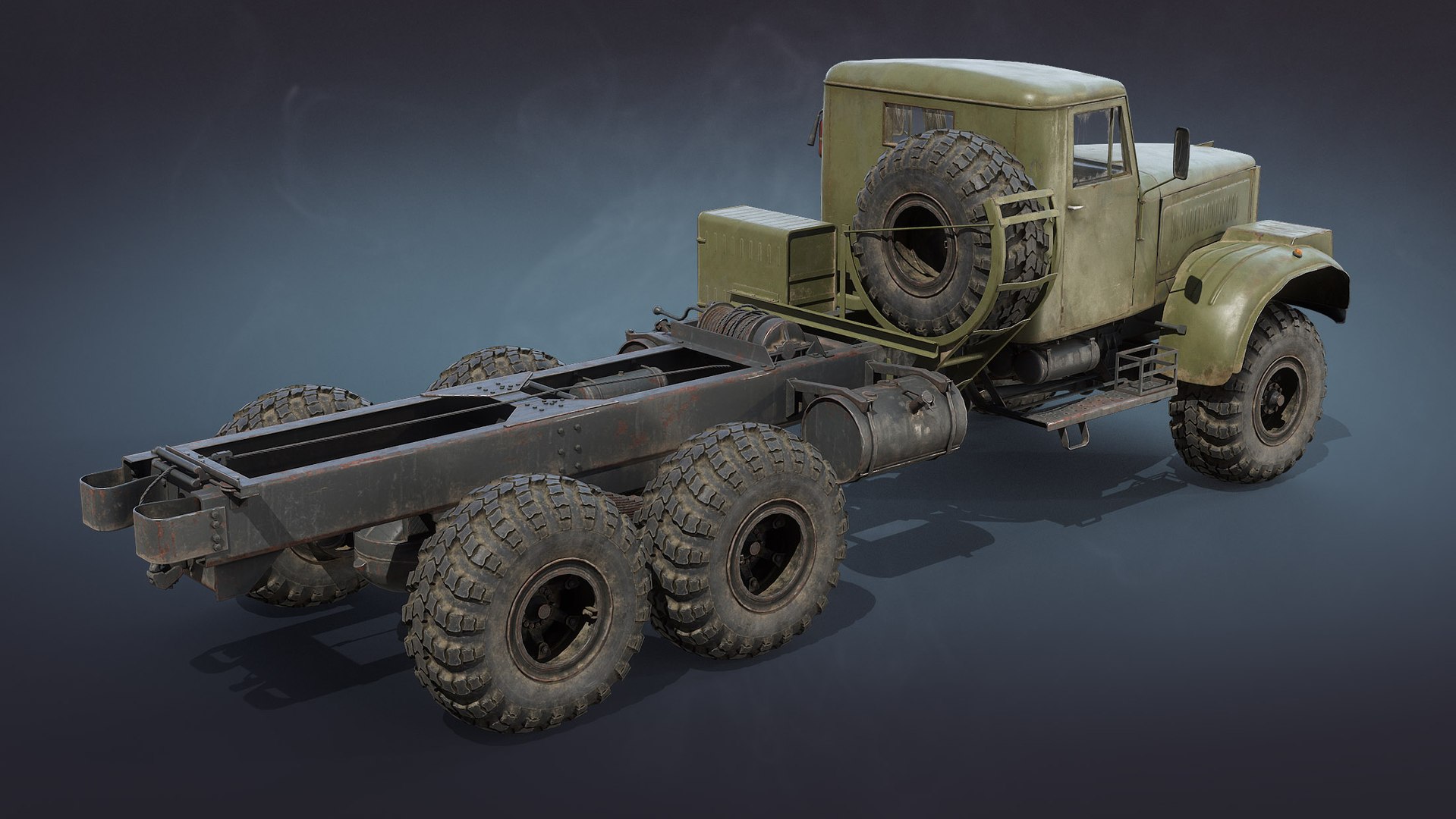 KrAZ-255B Chassis 3D Model - TurboSquid 1711931