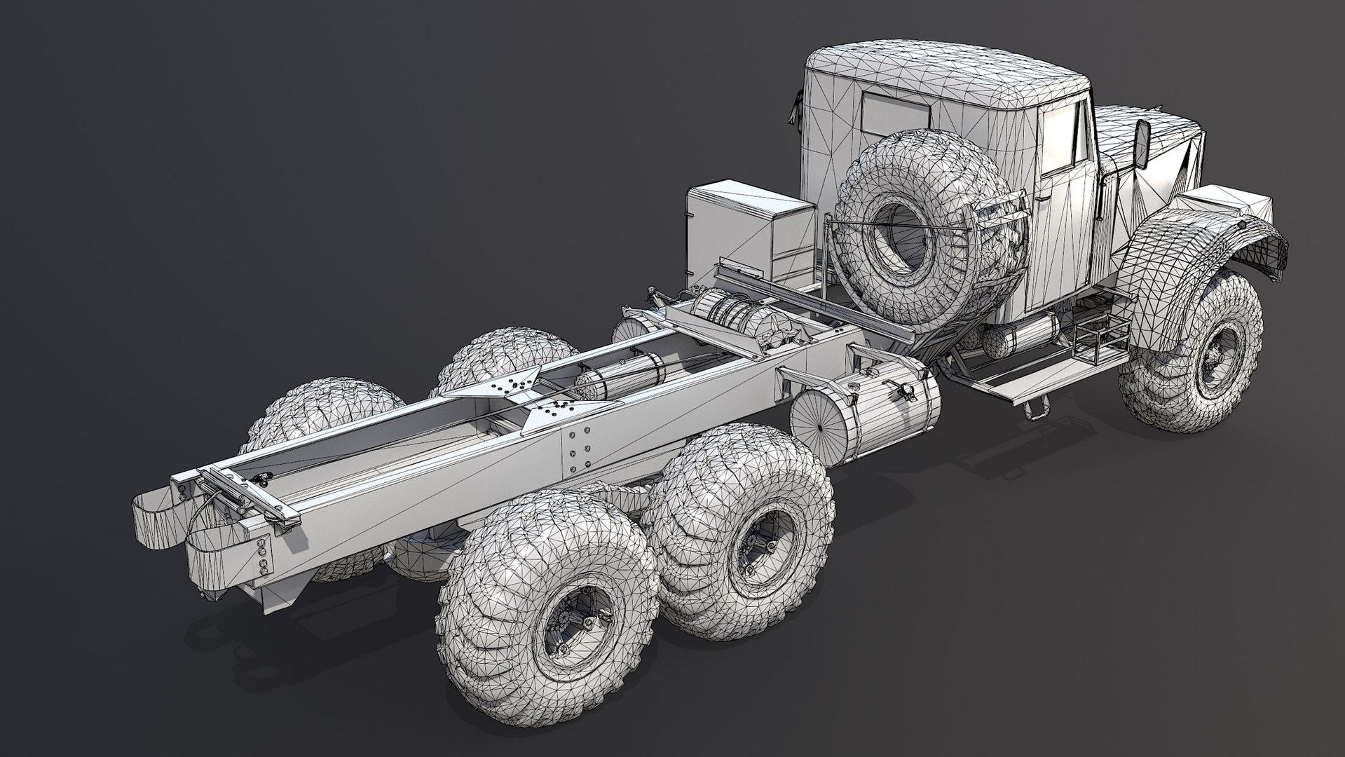KrAZ-255B Chassis 3D Model - TurboSquid 1711931