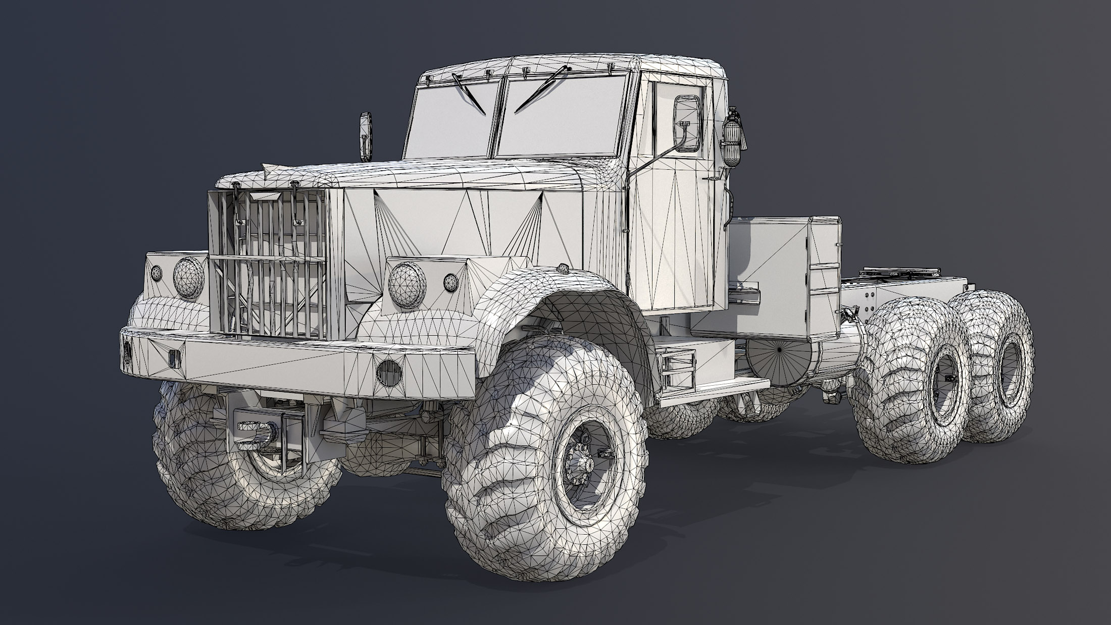 KrAZ-255B Chassis 3D model - TurboSquid 1711931