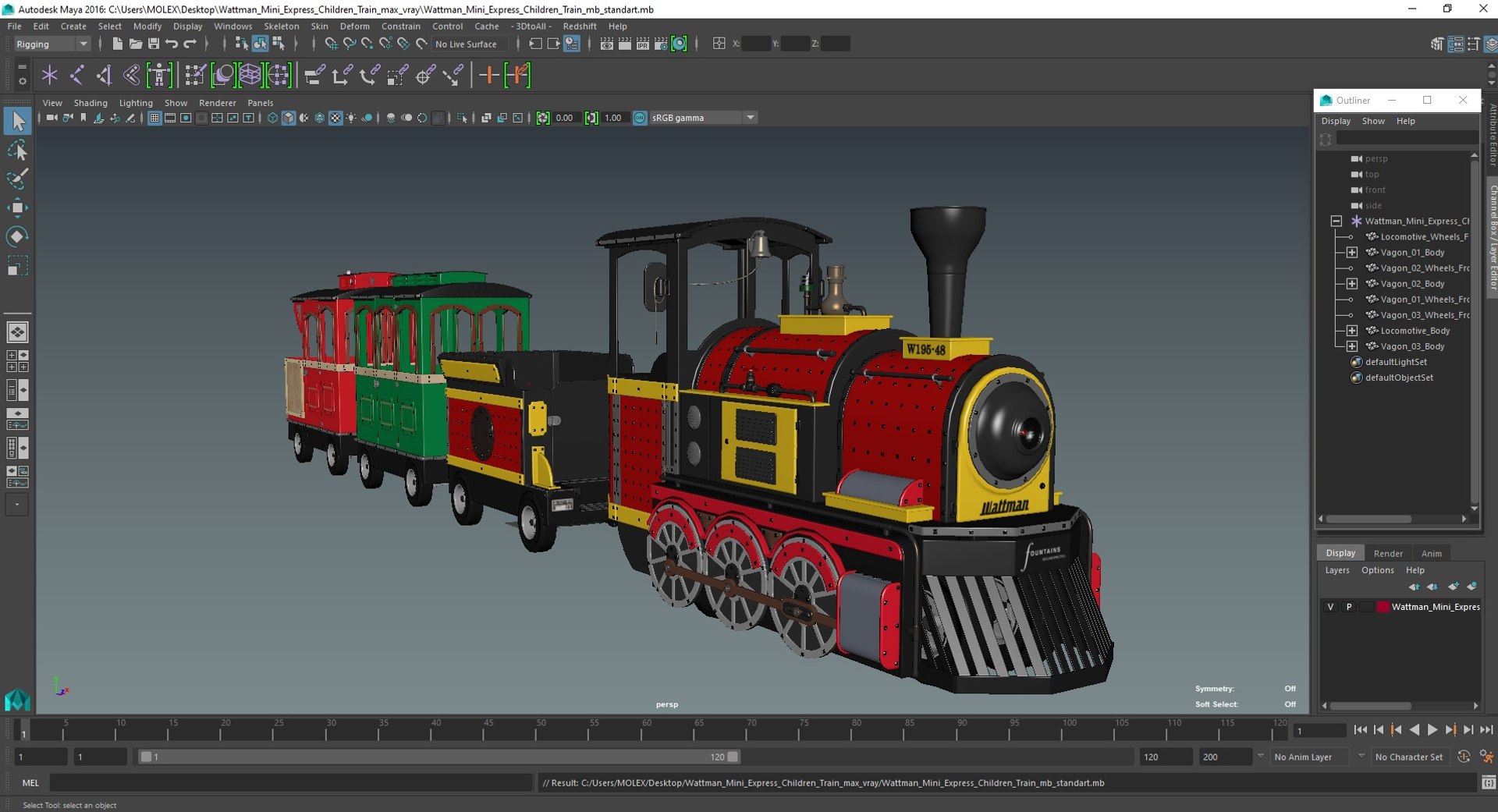 Wattman Mini Express Children Train model - TurboSquid 2058131