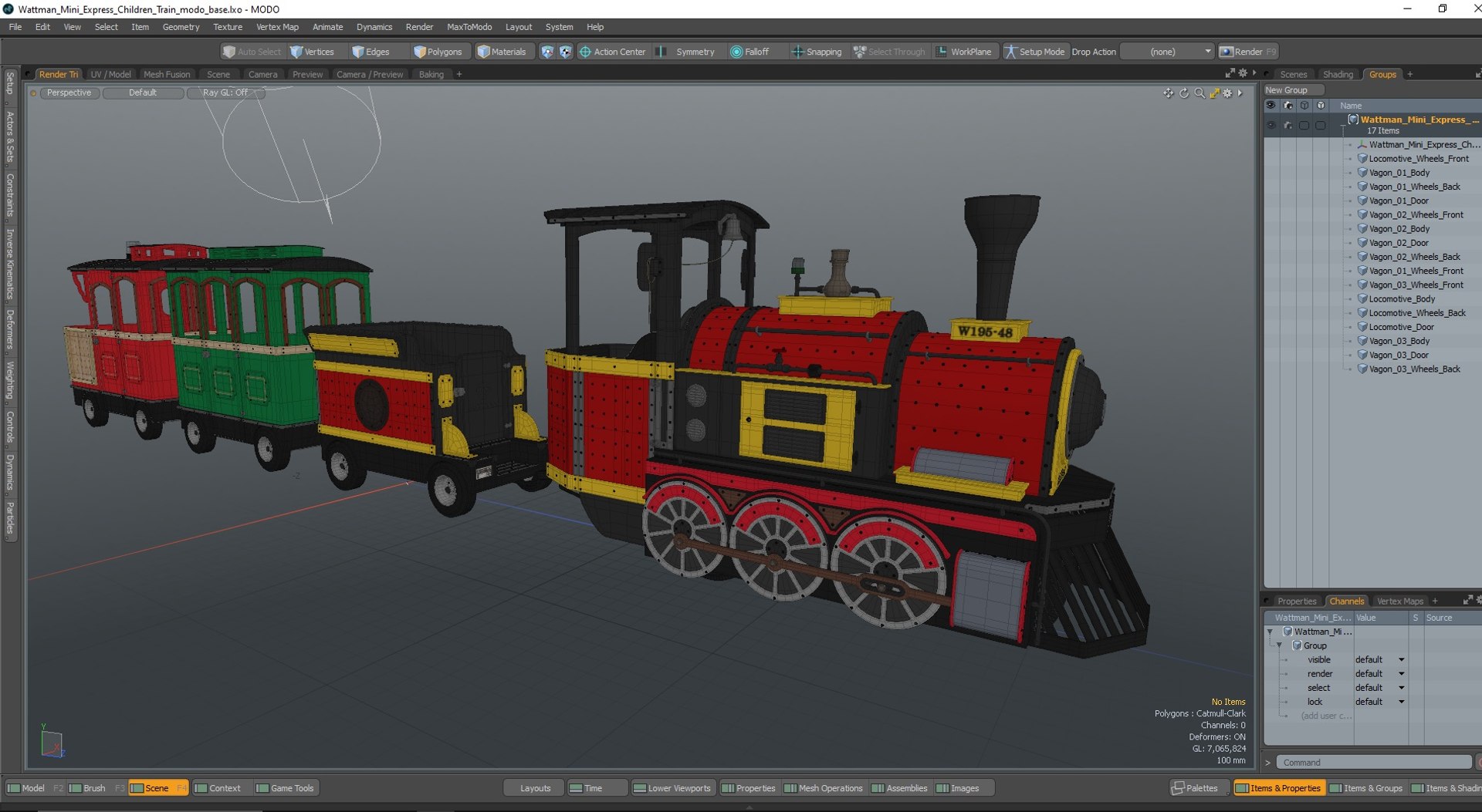 Wattman Mini Express Children Train model - TurboSquid 2058131