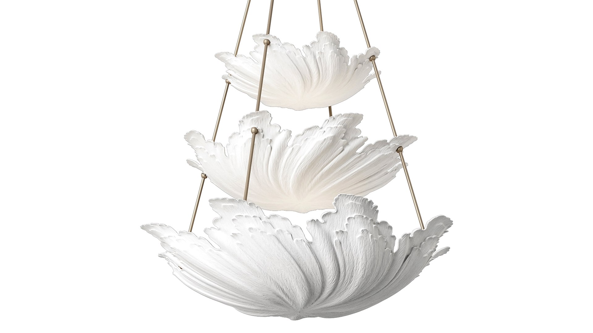 3D WP Sullivan Shell Plaster Chandelier Model - TurboSquid 2399700
