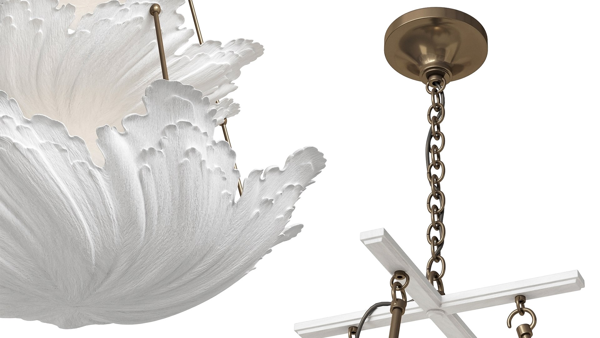 3D WP Sullivan Shell Plaster Chandelier Model - TurboSquid 2399700