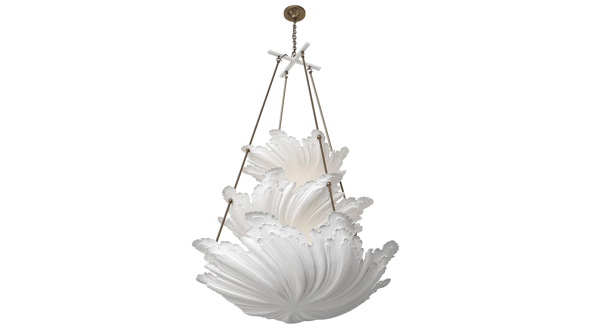 3D WP Sullivan Shell Plaster Chandelier Model - TurboSquid 2399700