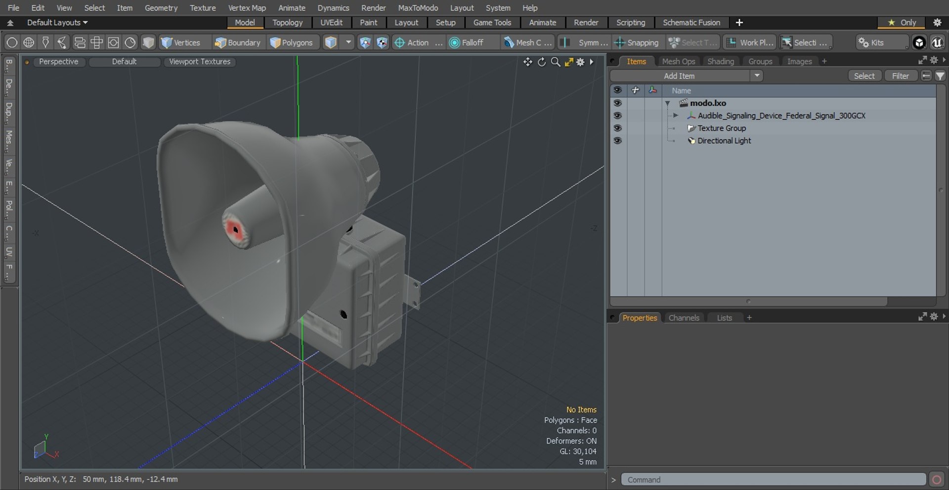 Audible Signaling Device Federal Signal 300GCX 3D model - TurboSquid ...