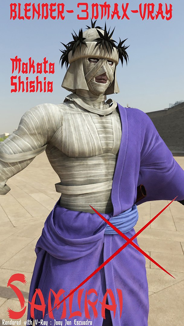 Samurai X - Makoto Shishio Model - TurboSquid 2357976