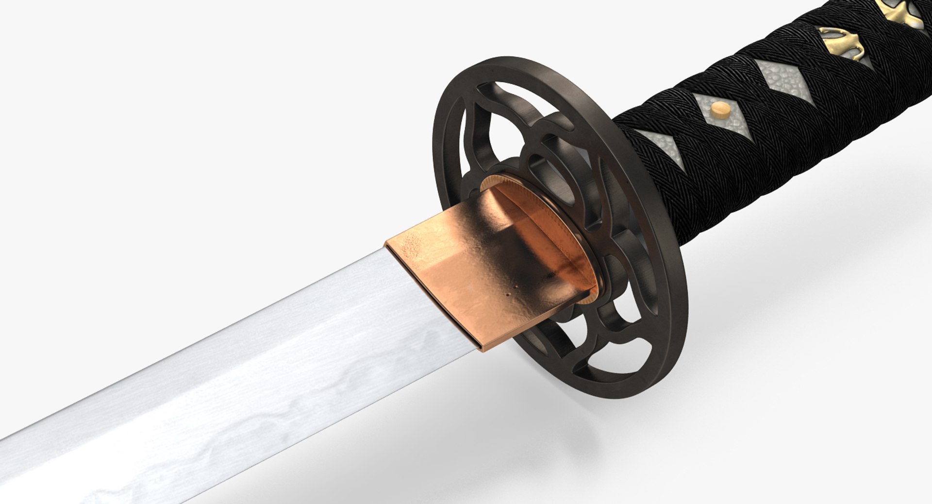 3d Model Japanese Short Sword Wakizashi