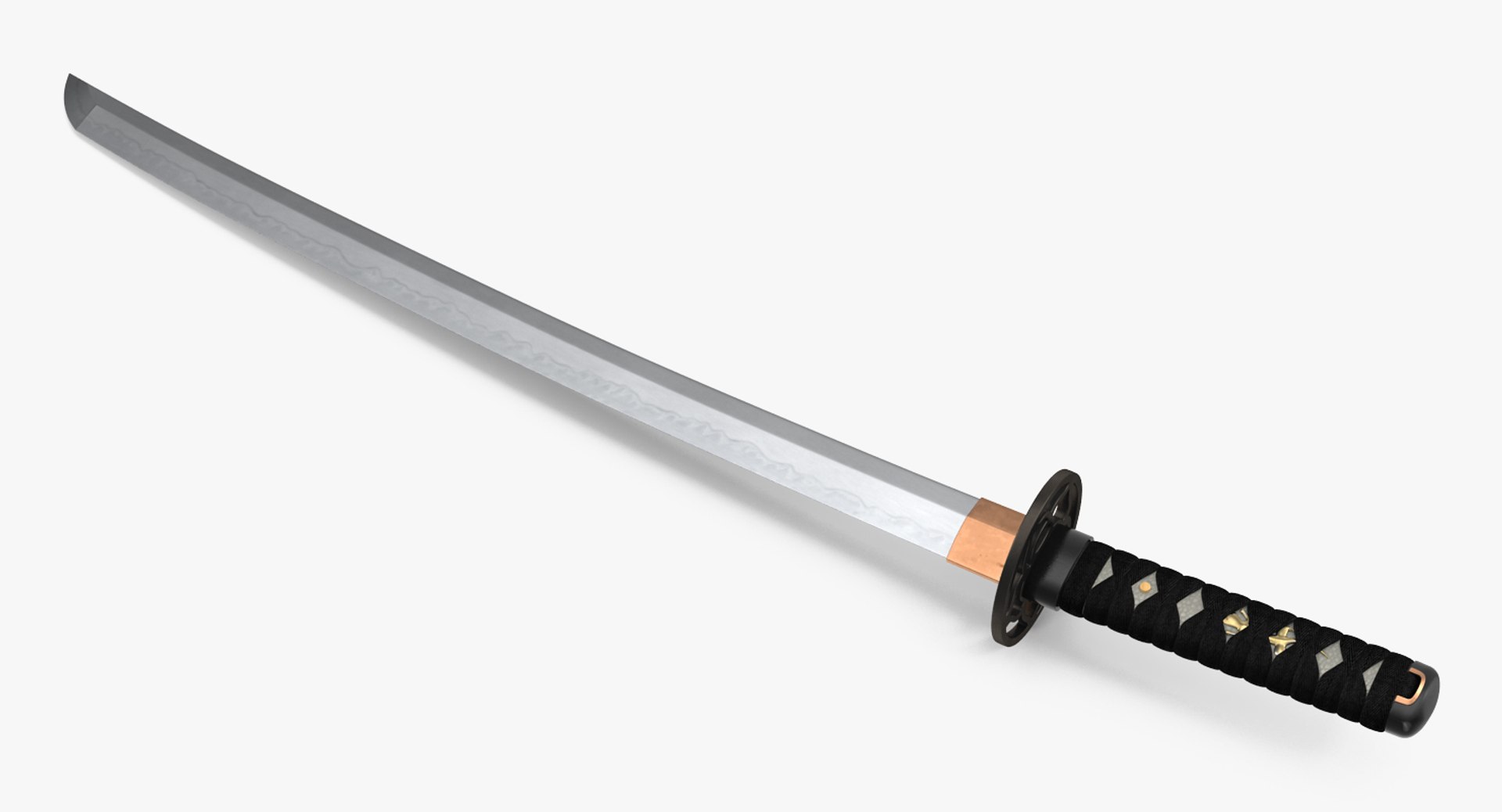 3d Model Japanese Short Sword Wakizashi