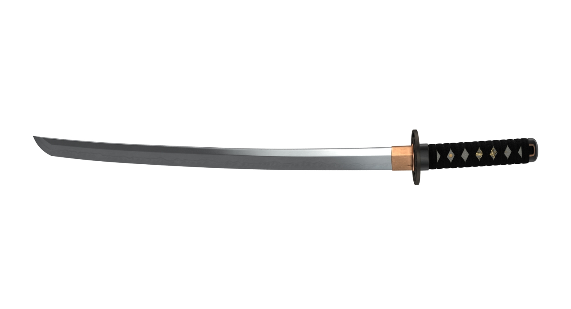 3d Model Japanese Short Sword Wakizashi