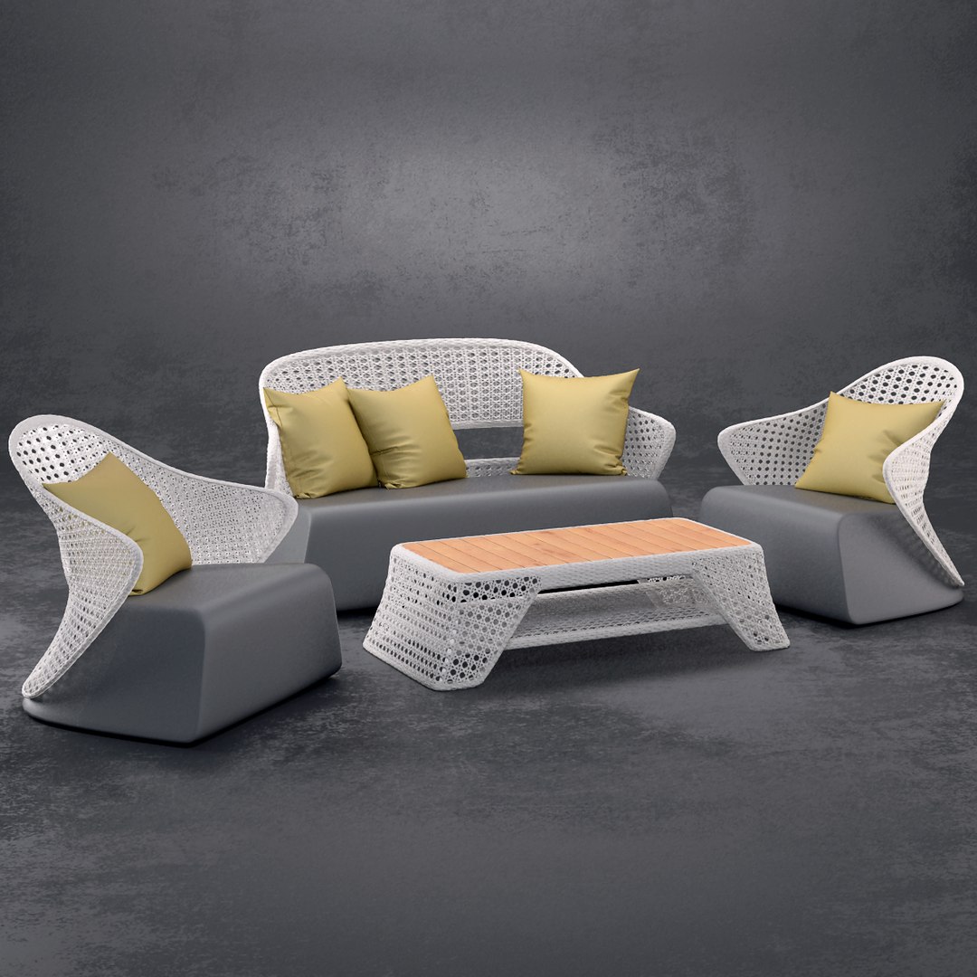 3ds Max Rattan Valencia Set