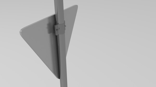 3d model of way sign