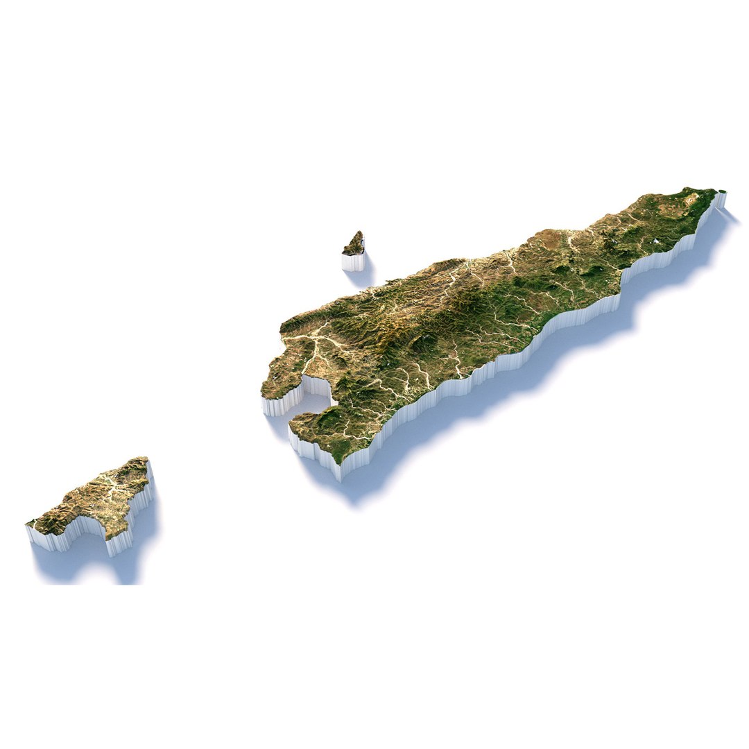 Timor Leste Terrain Map 3D Model - TurboSquid 2337614