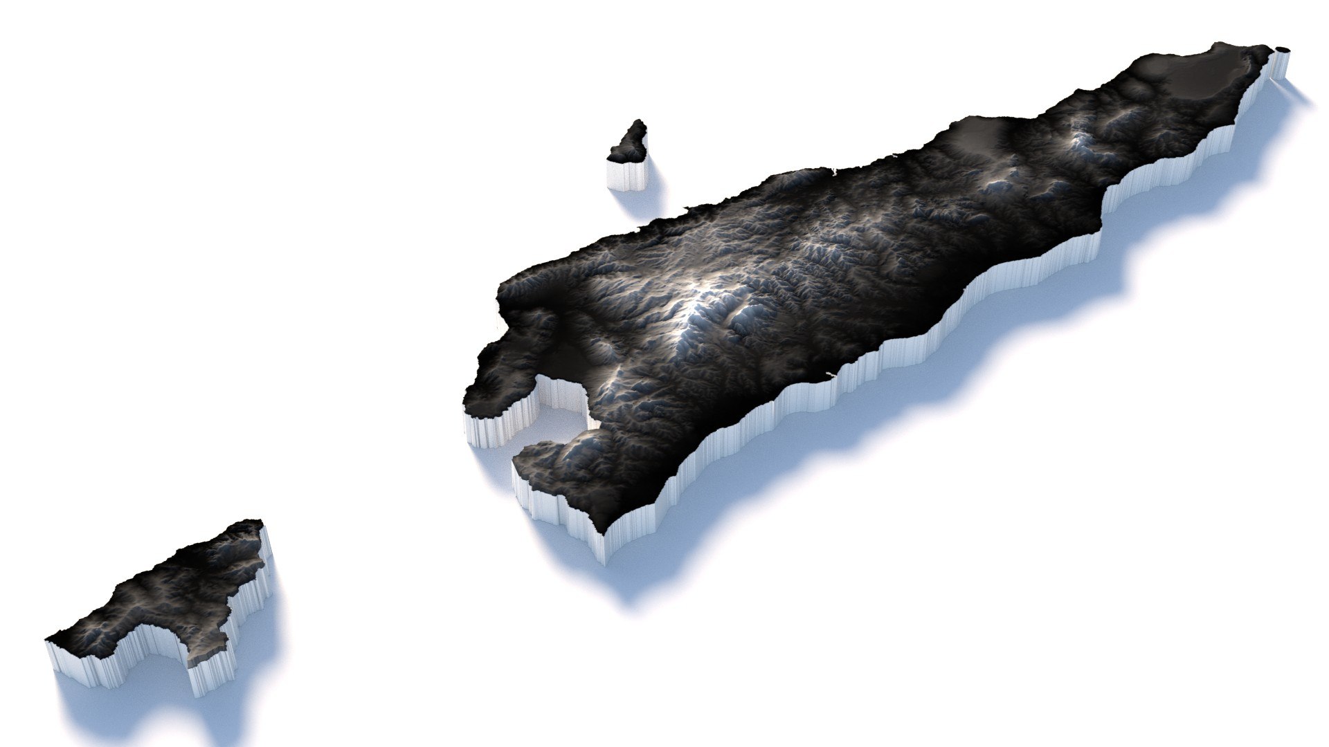 Timor Leste Terrain Map 3D Model - TurboSquid 2337614