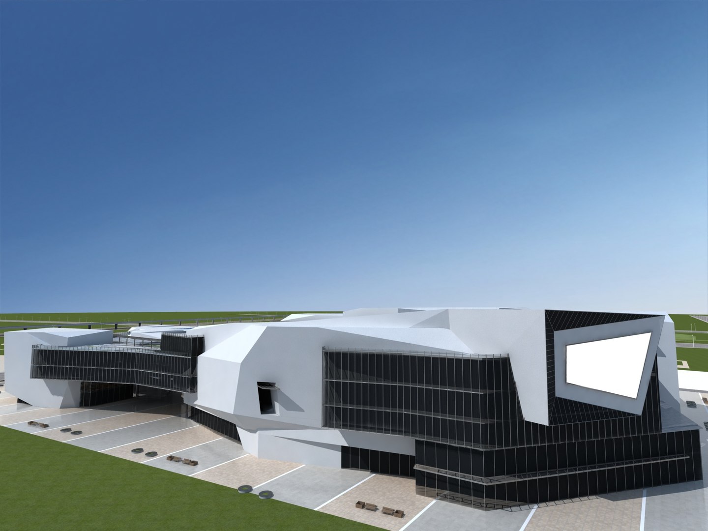 3D Plaza Complex 2 Model - TurboSquid 2075158