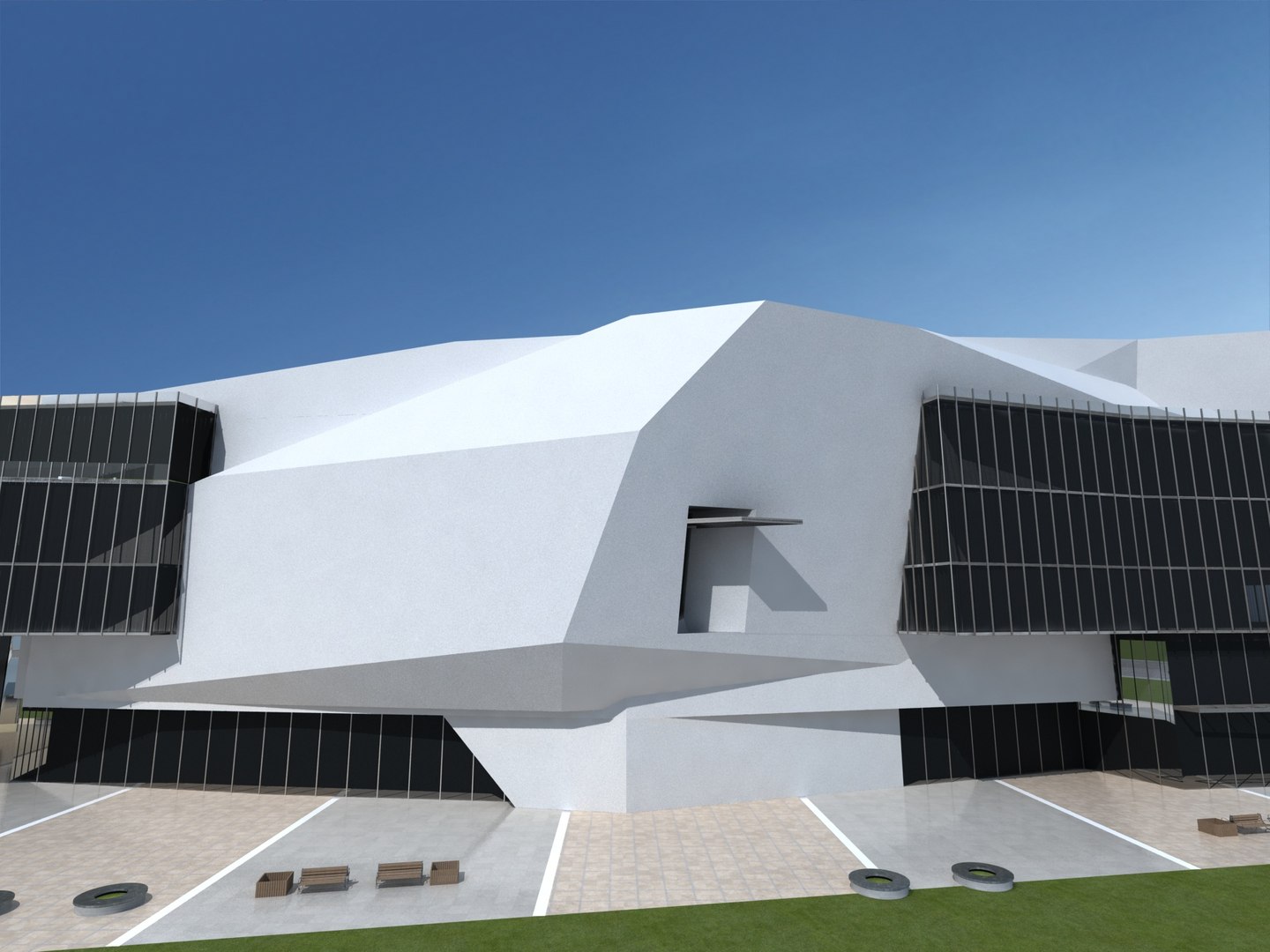 3D Plaza Complex 2 Model - TurboSquid 2075158