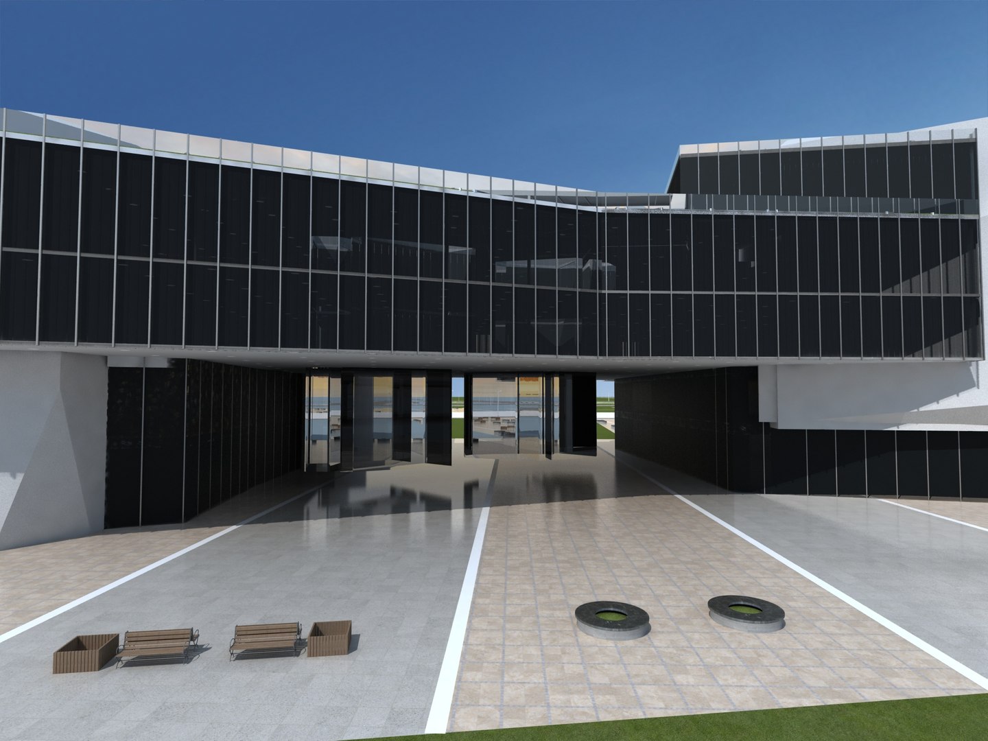 3D Plaza Complex 2 Model - TurboSquid 2075158