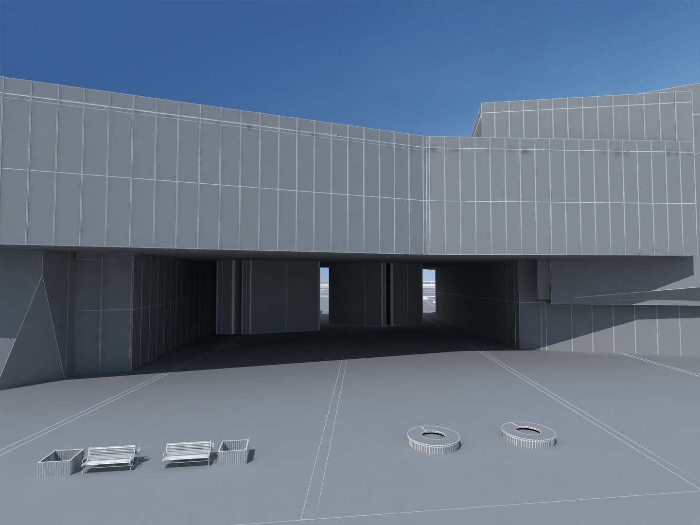 3D Plaza Complex 2 Model - TurboSquid 2075158