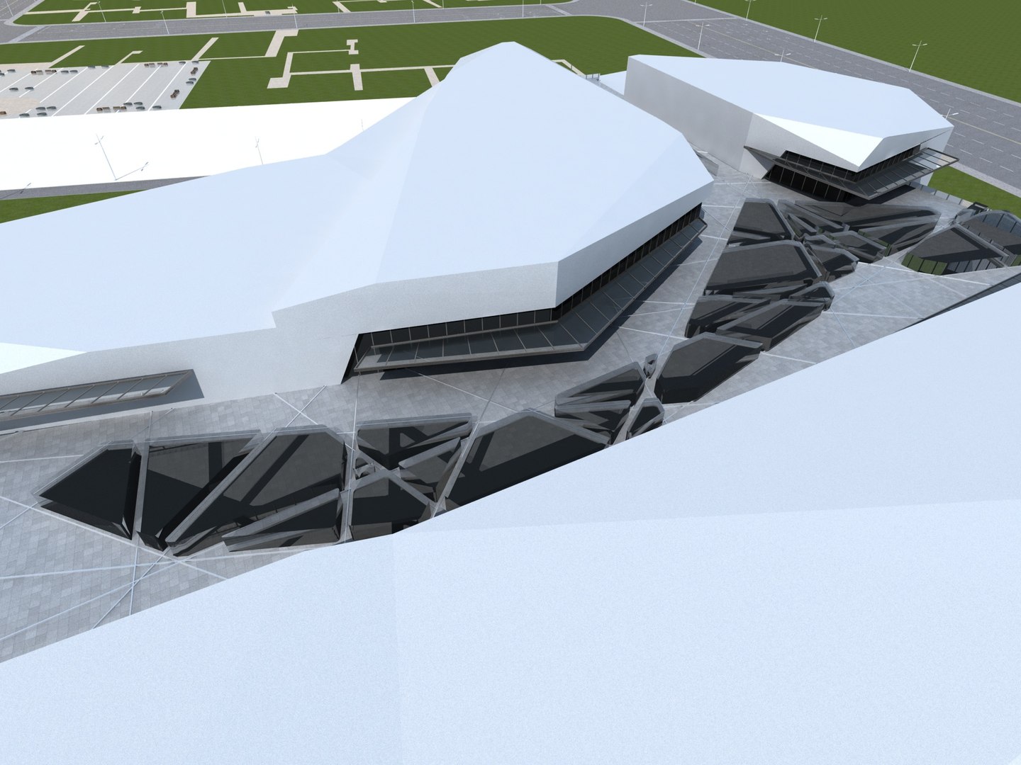 3D Plaza Complex 2 Model - TurboSquid 2075158