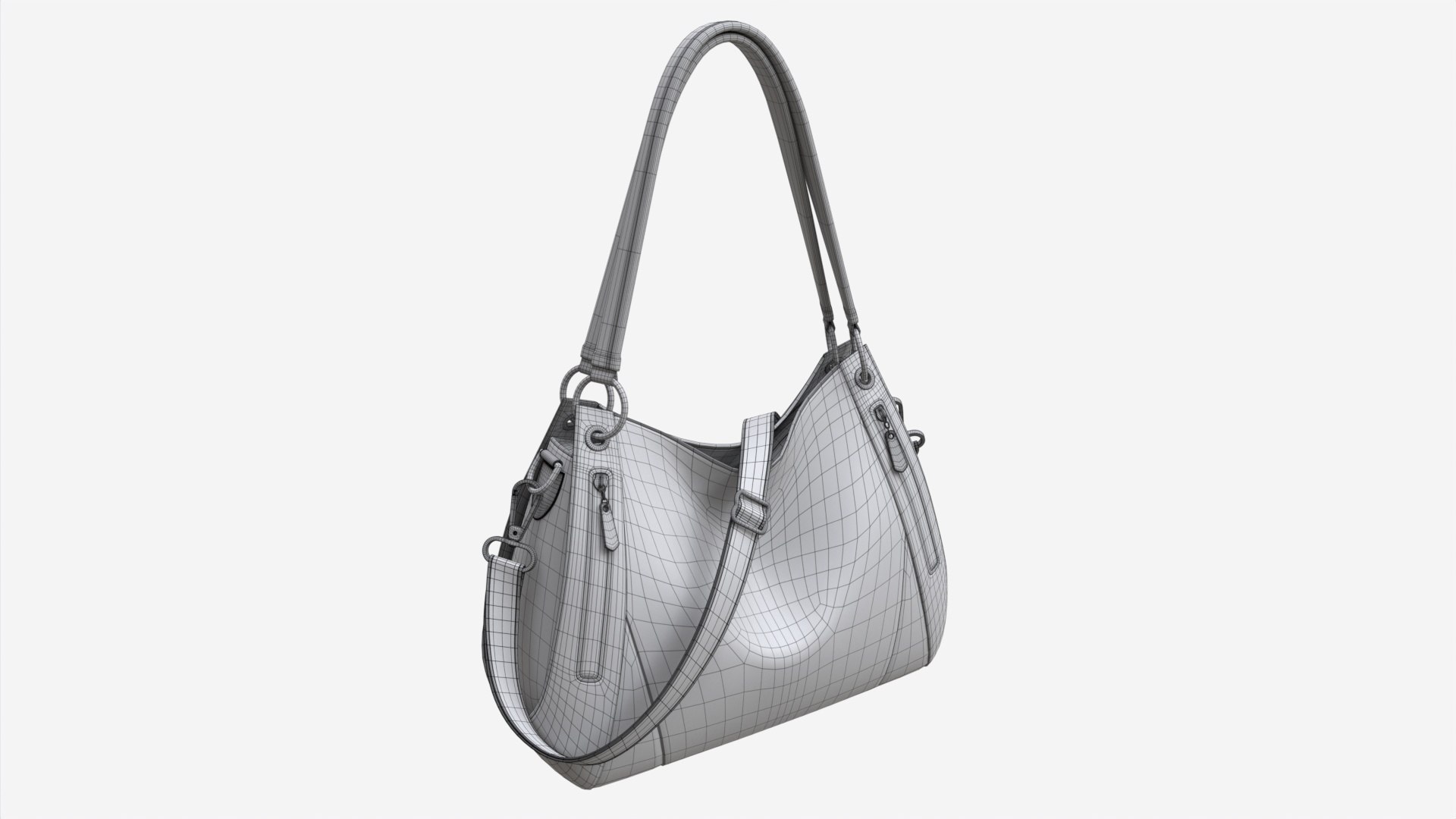 3D model Women shoulder black leather bag - TurboSquid 1921091