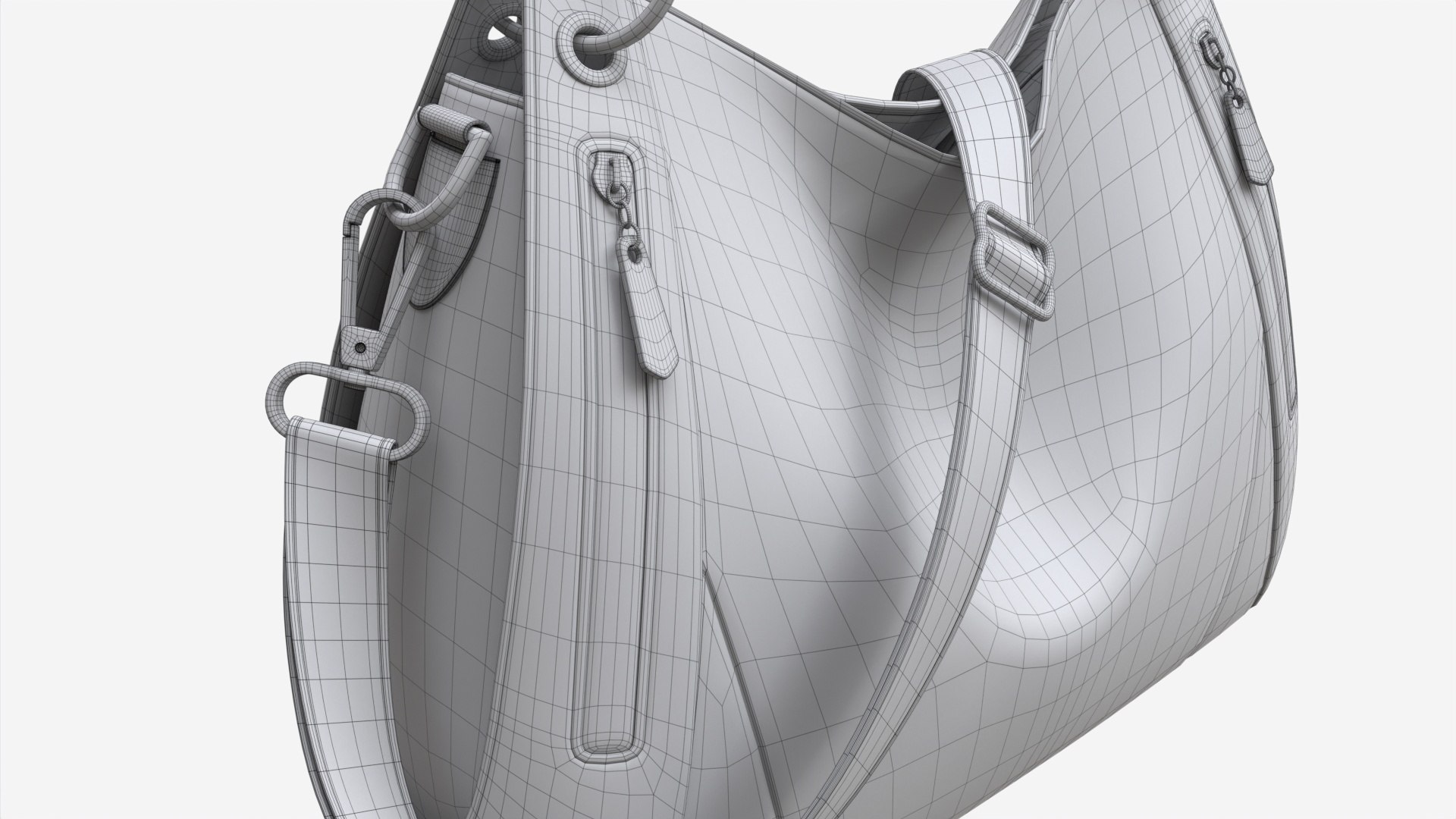 3D model Women shoulder black leather bag - TurboSquid 1921091