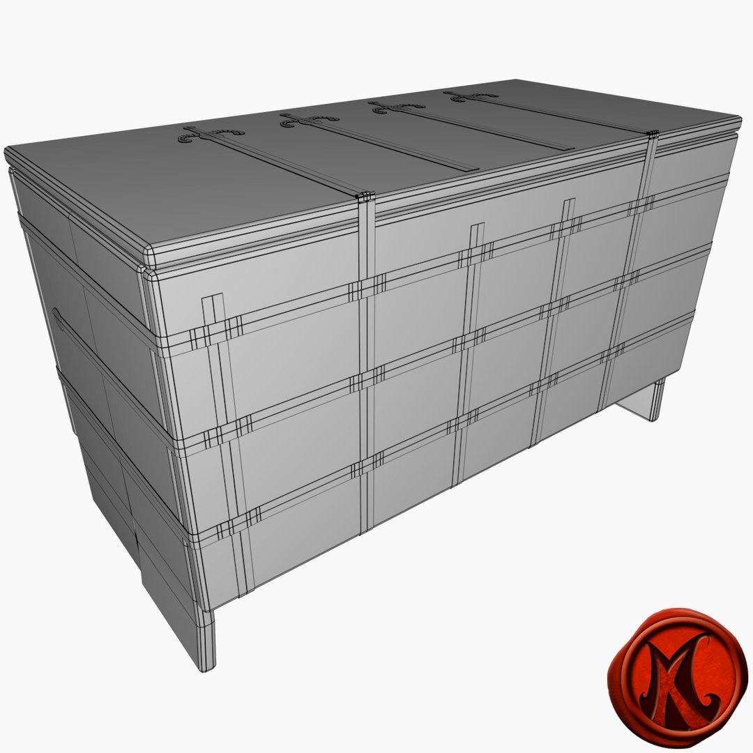 3D Trunk Container Metallic - TurboSquid 1174142