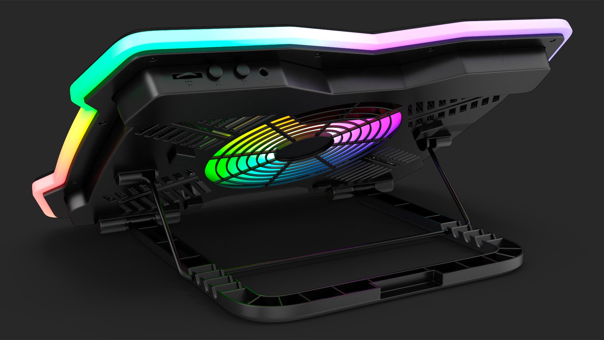 Ultraportable Laptop on RGB Cooling Pad 3D - TurboSquid 2022346