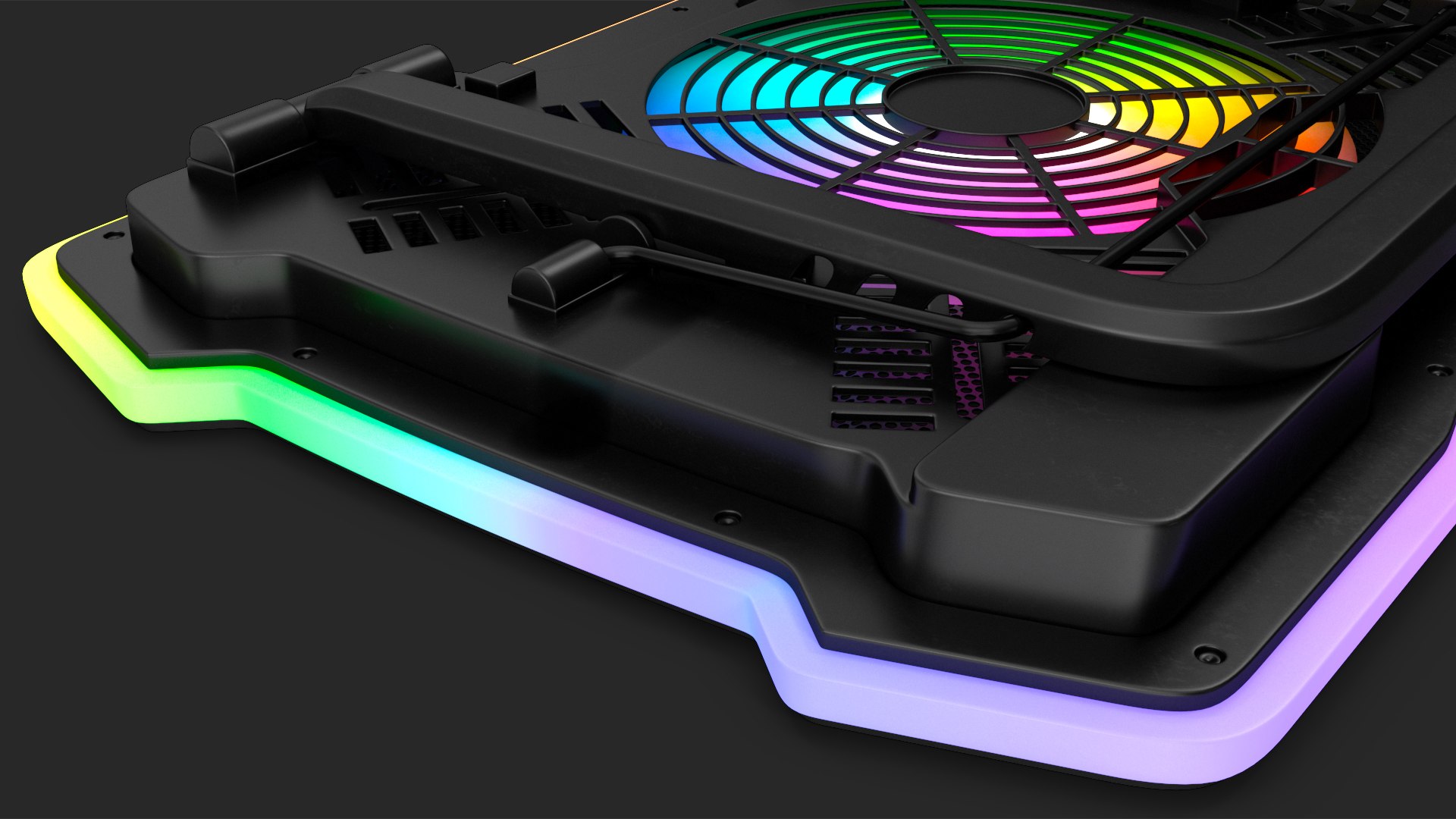 Ultraportable Laptop On RGB Cooling Pad 3D - TurboSquid 2022346